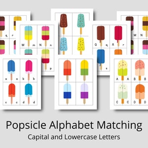 Printable Popsicle Letter Matching Preschool Alphabet Game - Etsy