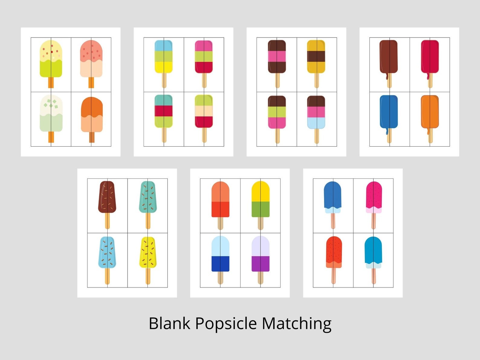 Printable Popsicle Letter Matching Preschool Alphabet Game Ice Cream ...