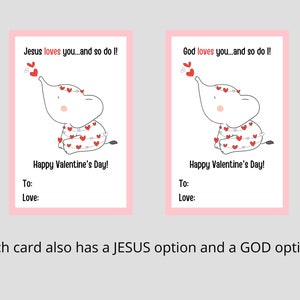 Jesus Loves You Valentine Cards Printable Valentine Cards Animal ...