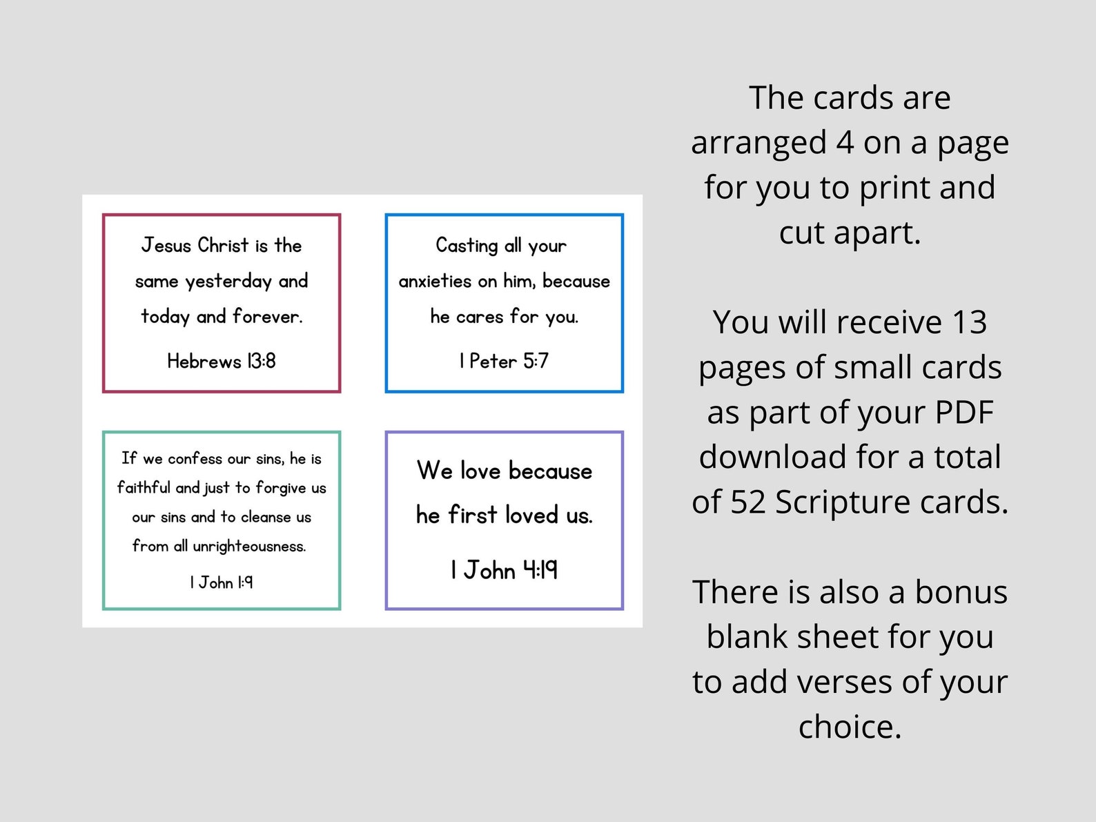 ESV Bible Verse Cards for Kids Scripture Cards for Families - Etsy