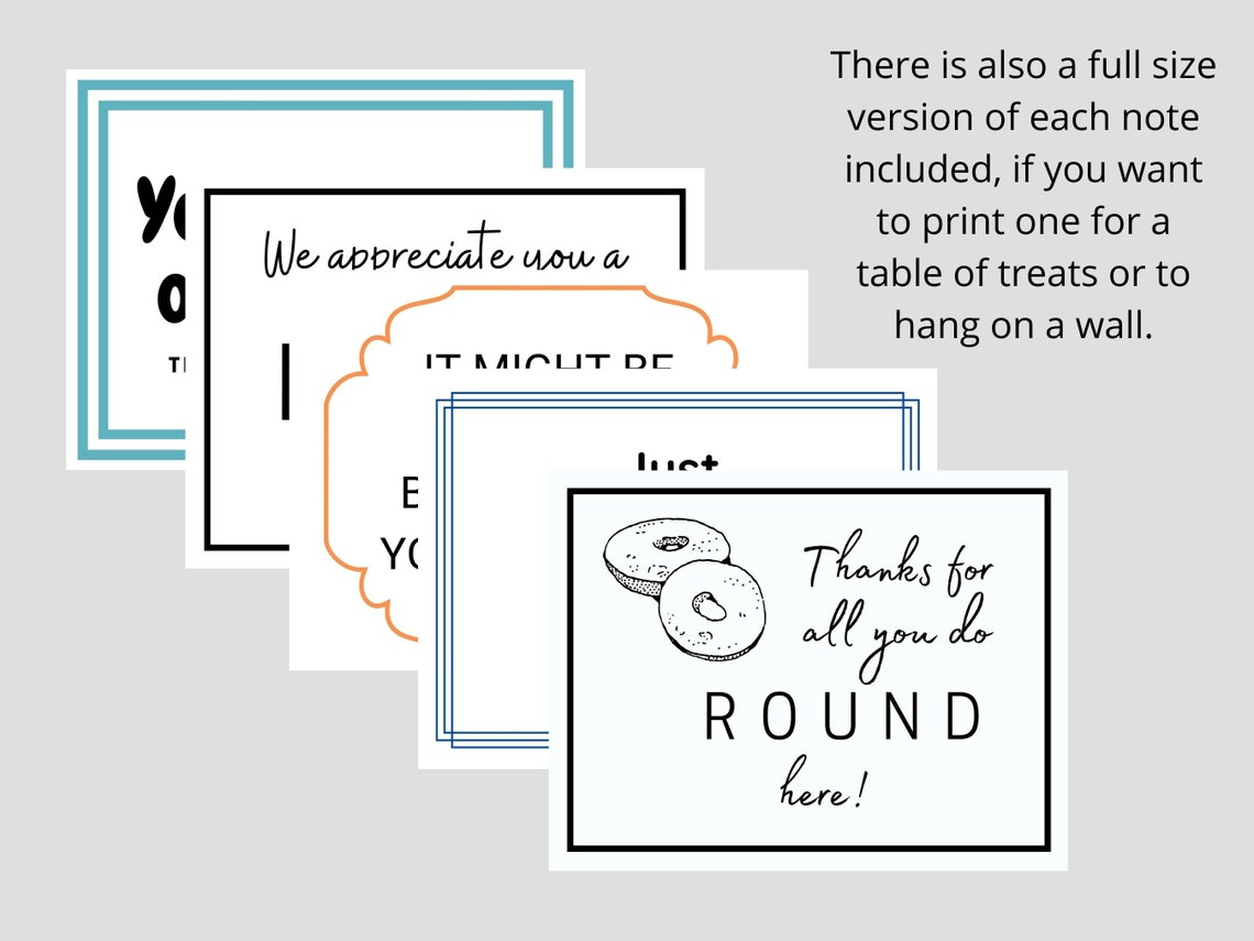 Snack Appreciation Thank You Tags Set of Printable Snack - Etsy