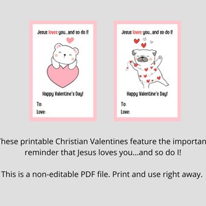 Jesus Loves You Valentine Cards Printable Valentine Cards Animal ...