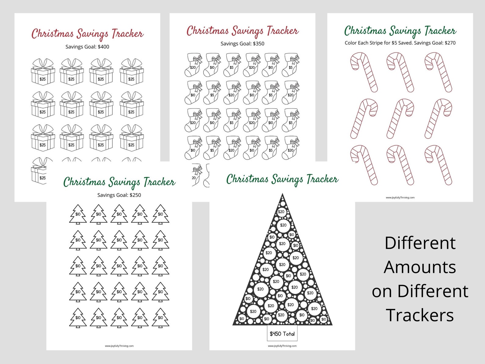 Christmas Savings Tracker Money Saving Challenge - Etsy