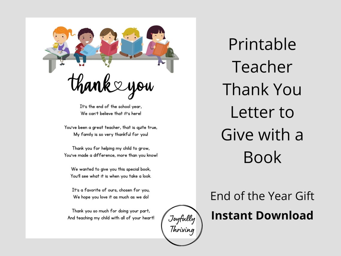 End of the Year Teacher Appreciation Gift Thank You Gift - Etsy