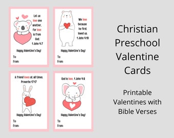 Bible Verse Valentines Printable Christian Valentines Day - Etsy