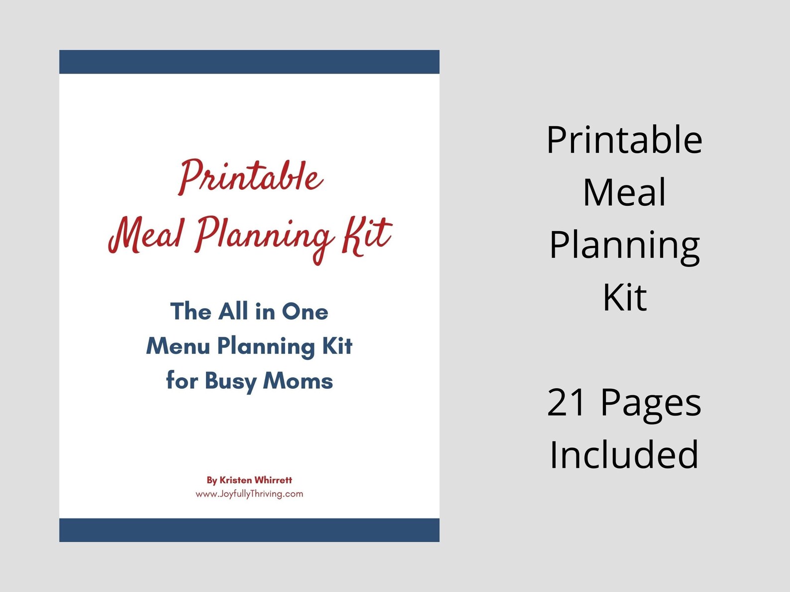 Printable Meal Planner Printable Menu Plan Download | Etsy