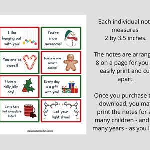 Printable Christmas Lunch Box Notes for Kids | Holiday Notes for Kids ...