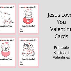 Jesus Loves You Valentine Cards Printable Christian - Etsy