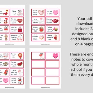 Printable Valentine Lunch Box Notes for Kids (digital Download) - Etsy
