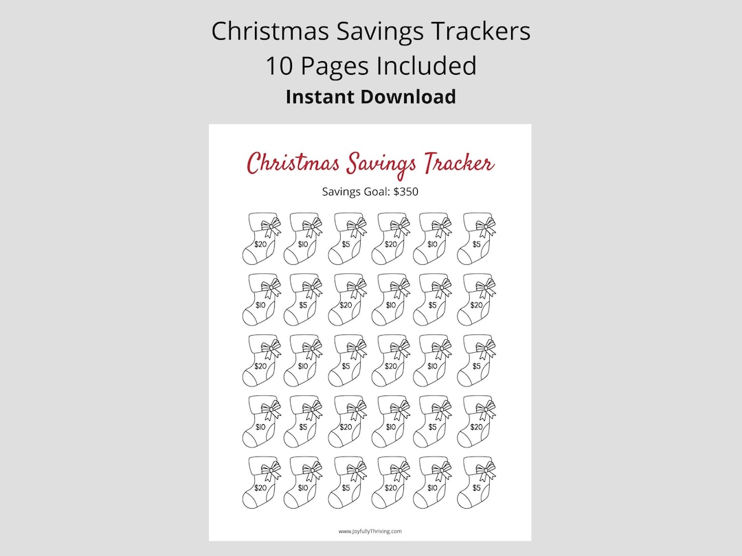 Christmas Savings Tracker | Money Saving Challenge - Etsy