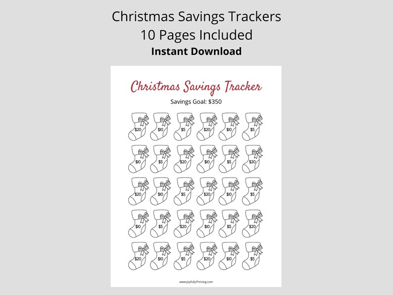 Christmas Savings Tracker Money Saving Challenge - Etsy