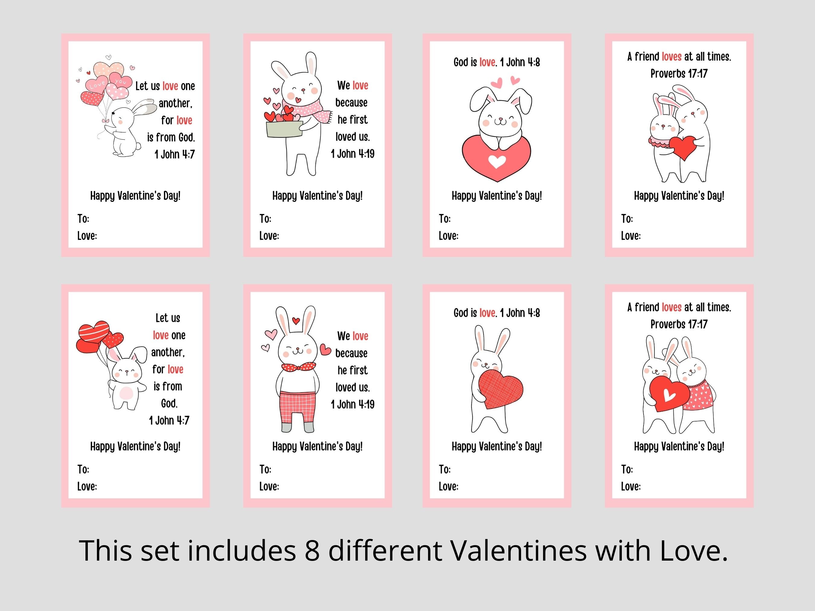 Christian Valentine Cards Printable Bible Verse Valentines Bunny ...