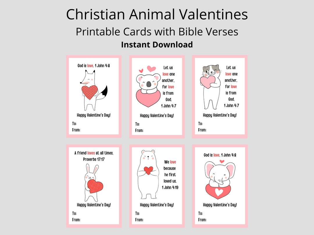 Christian Preschool Valentine Cards Printable Bible Verse Valentines ...