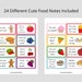 Food Theme Lunch Box Notes for Kids Encouraging Notes for Kids ...