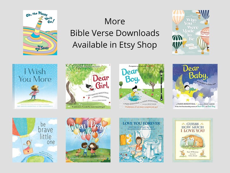 Bible Verses for Oh the Places You'll Go Digital - Etsy
