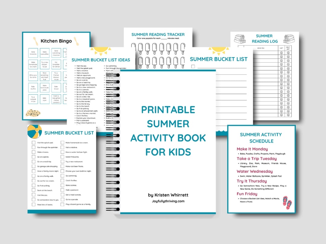 Printable Summer Activity Guide for Kids Summer Bucket List Summer ...