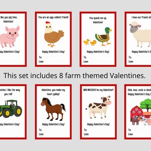 Farm Printable Valentine Cards Printable Valentines for Kids Tractor ...