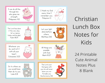 Printable Lunch Box Notes for Kids Encouraging Notes for | Etsy