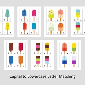 Printable Popsicle Letter Matching | Preschool Alphabet Game | Ice ...