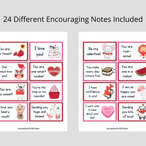 Printable Valentine Lunch Box Notes for Kids (digital Download) - Etsy