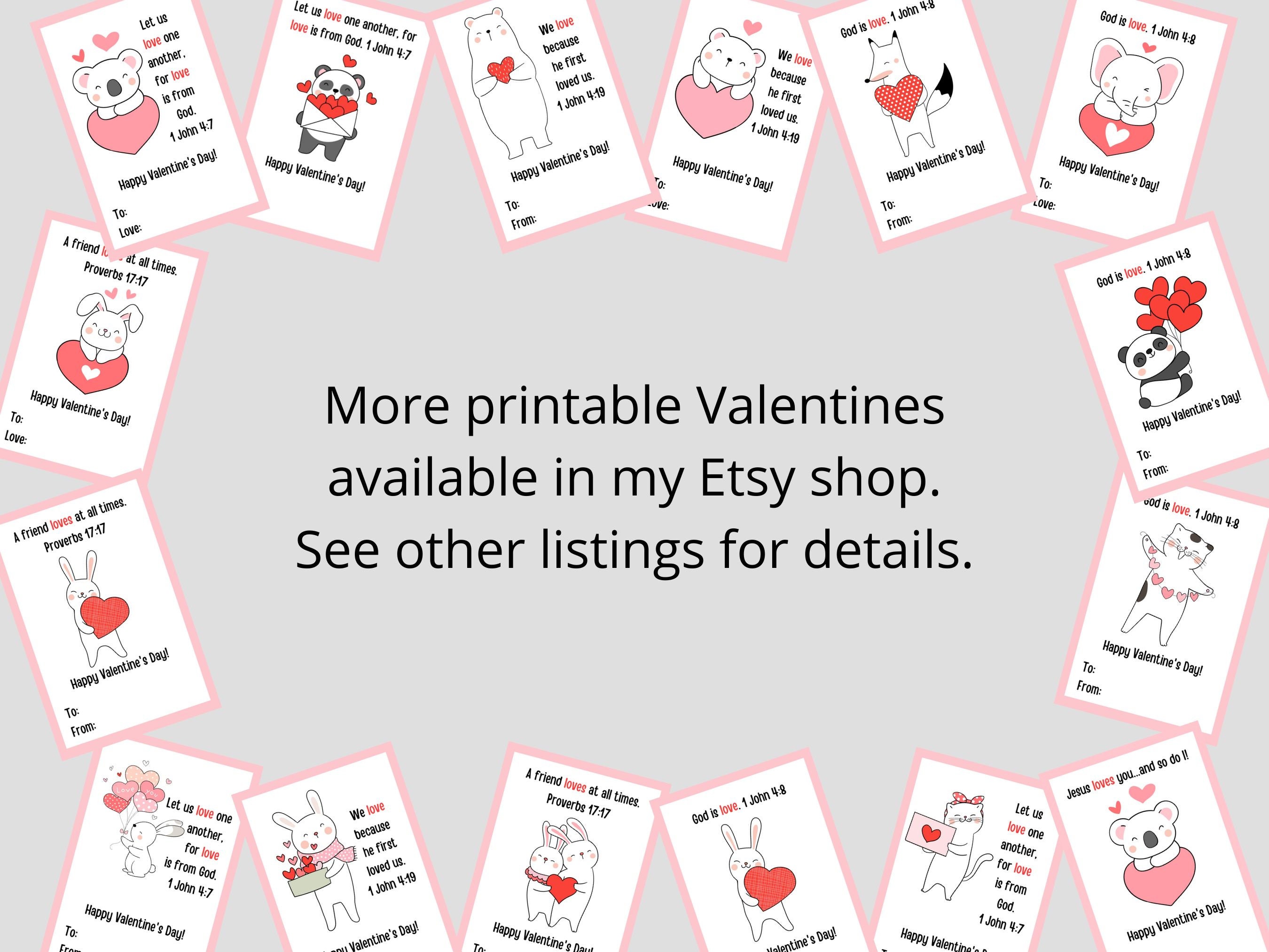 Printable Bible Verse Valentine Cards Christian Valentines Cat ...
