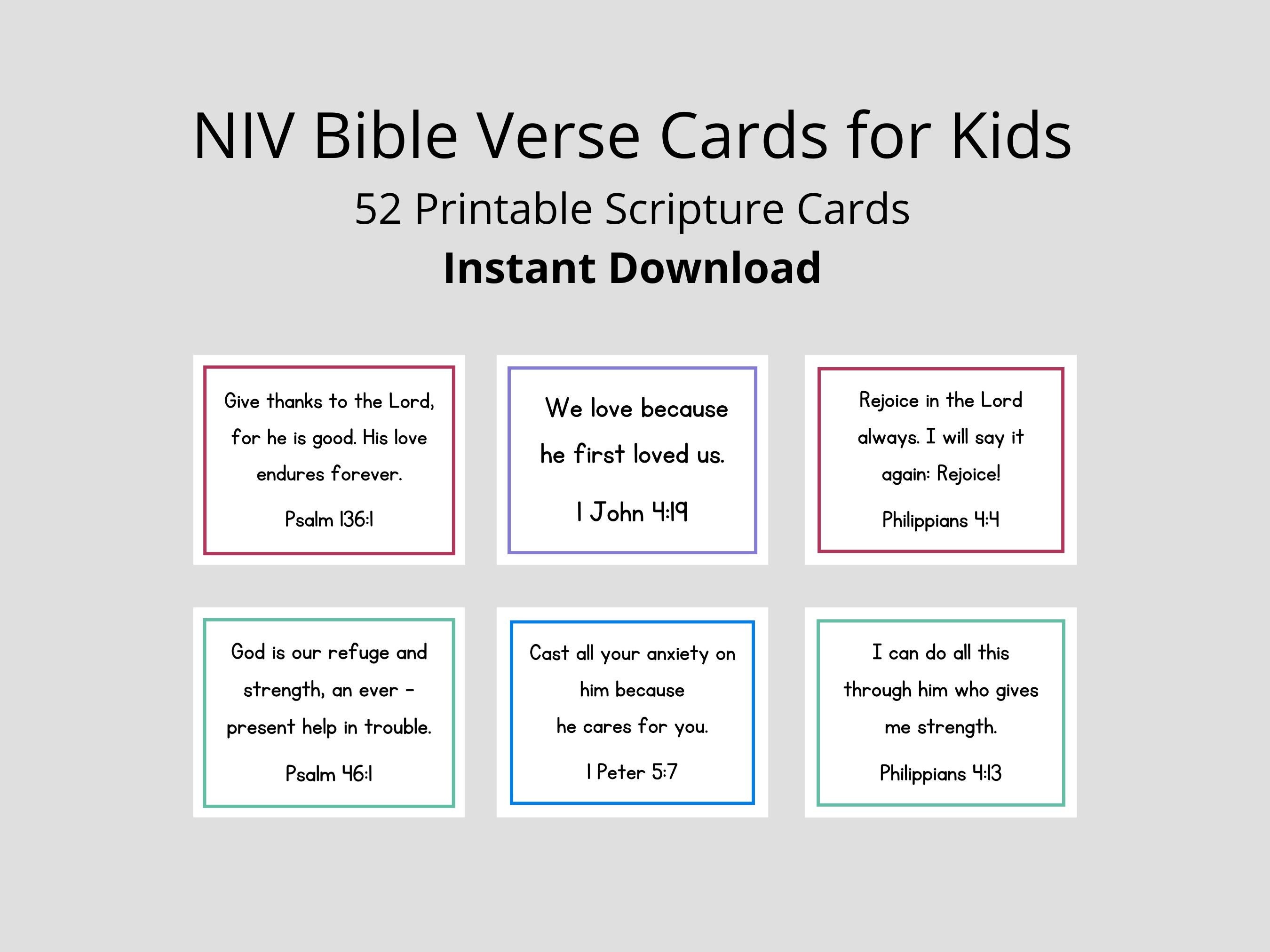 Niv Bible Verses By Subject