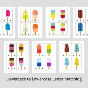 Printable Popsicle Letter Matching | Preschool Alphabet Game | Ice ...