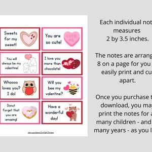 Printable Valentine Lunch Box Notes for Kids Holiday Notes for Kids ...