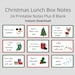 Christmas Lunch Box Notes for Kids Printable Holiday Cards (digital ...