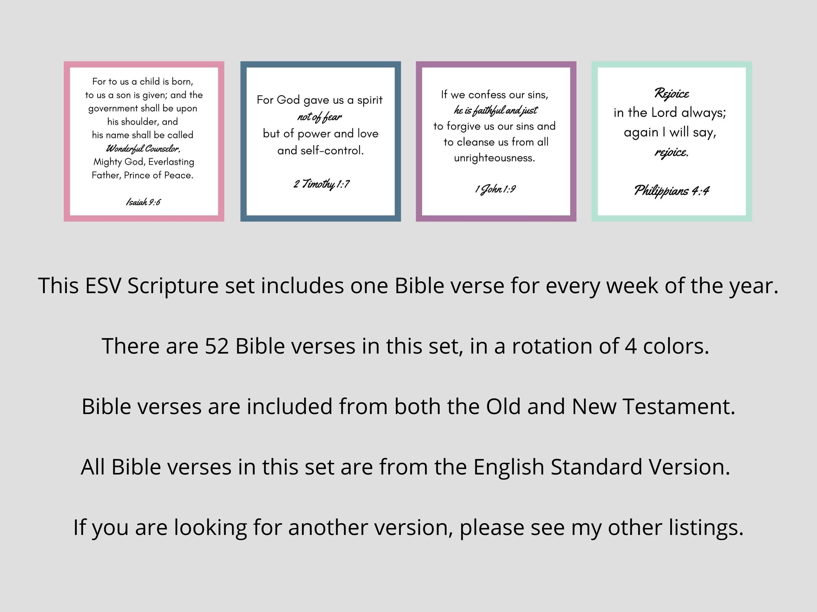 ESV Bible Verse Cards Scripture Cards for Women Printable Bible Verses ...