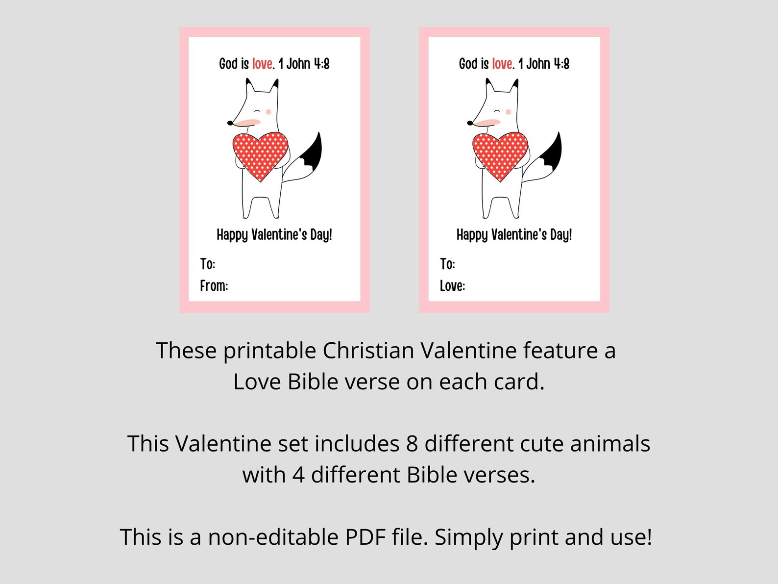 Christian Preschool Valentine Cards Printable Bible Verse Valentines ...