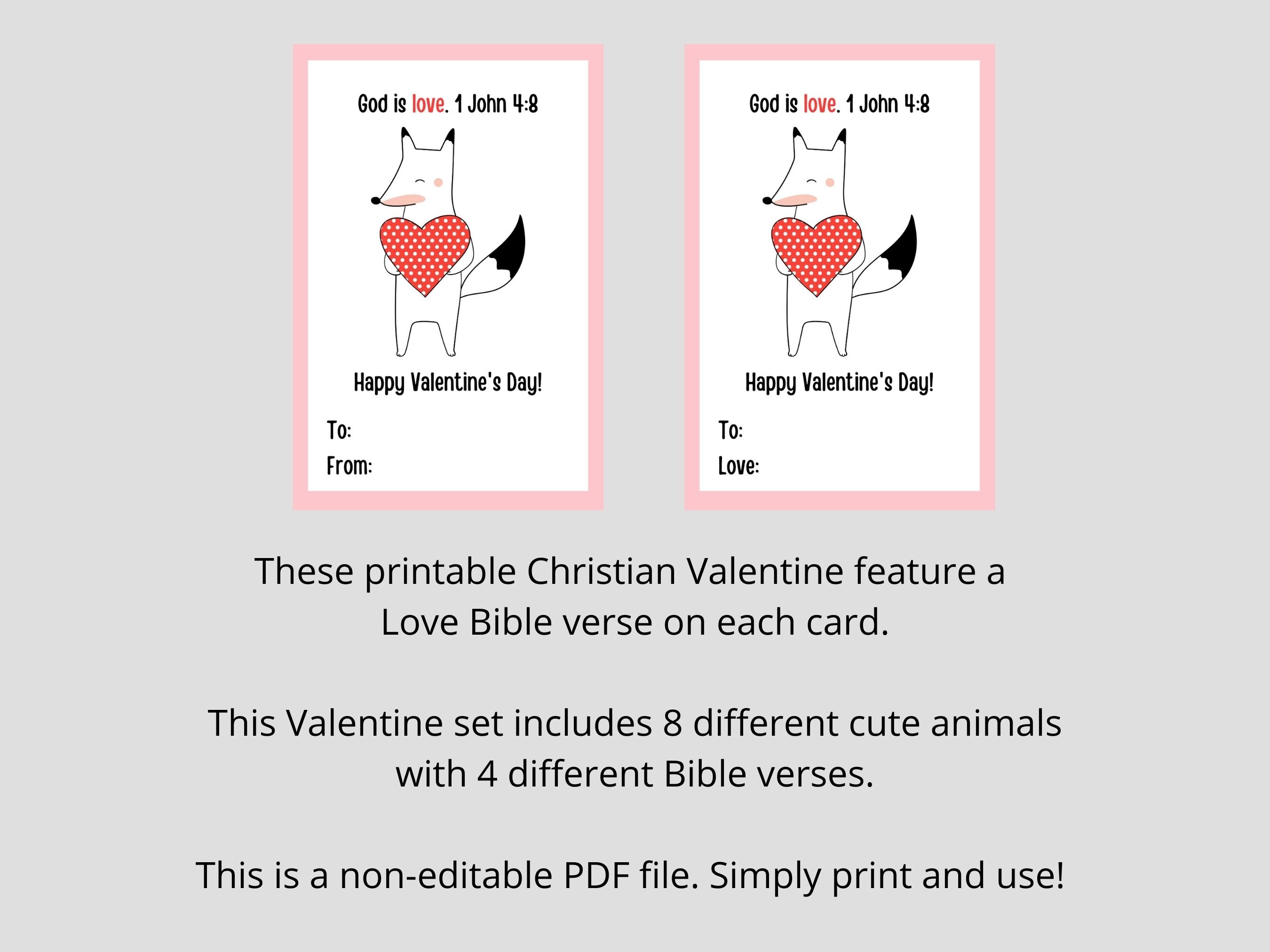Christian Preschool Valentine Cards Printable Bible Verse Valentines ...