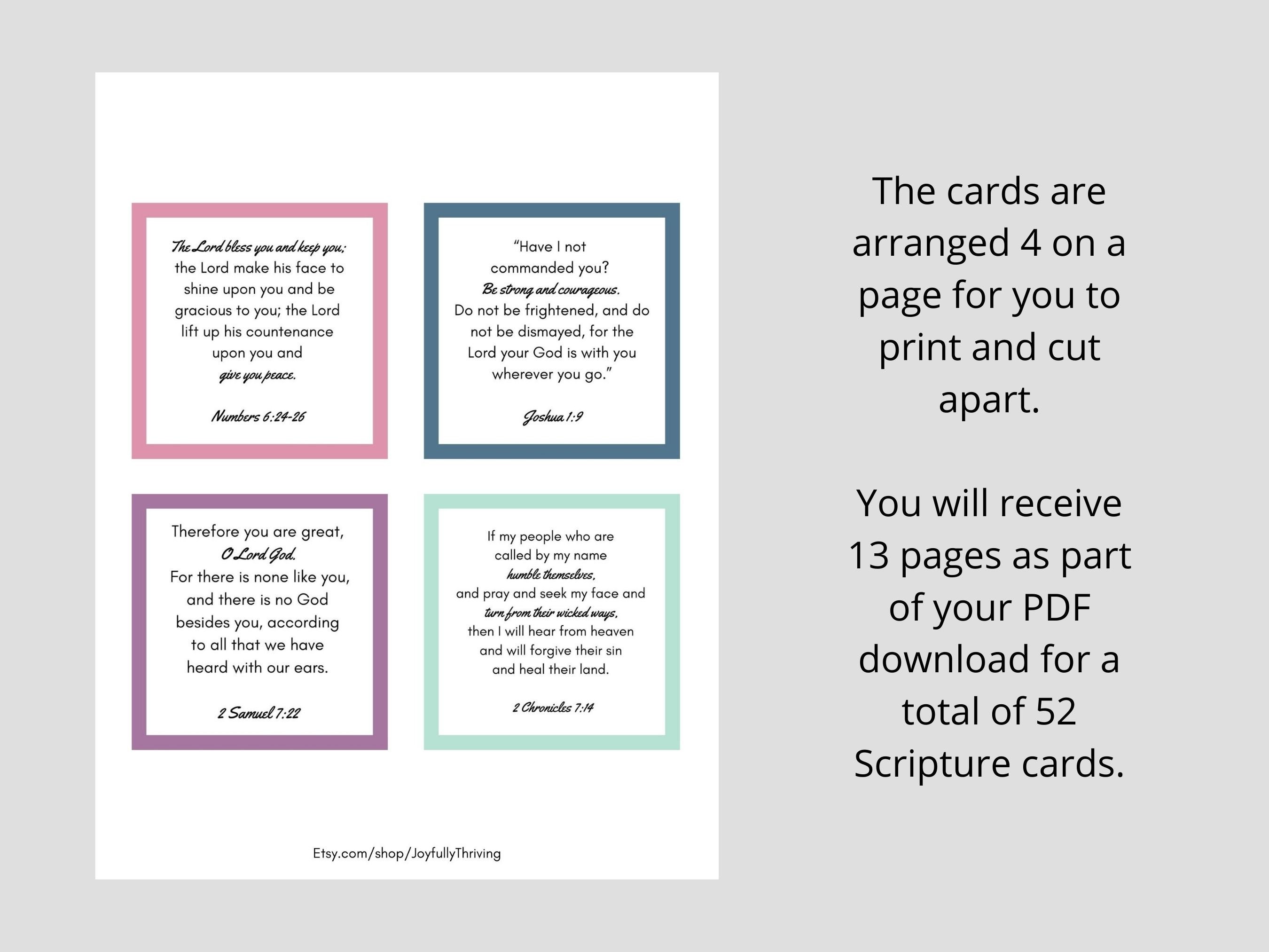 ESV Bible Verse Cards Scripture Cards for Women Printable Bible Verses ...