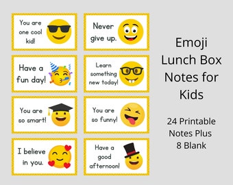Printable Lunch Box Notes for Kids Encouraging Notes for | Etsy
