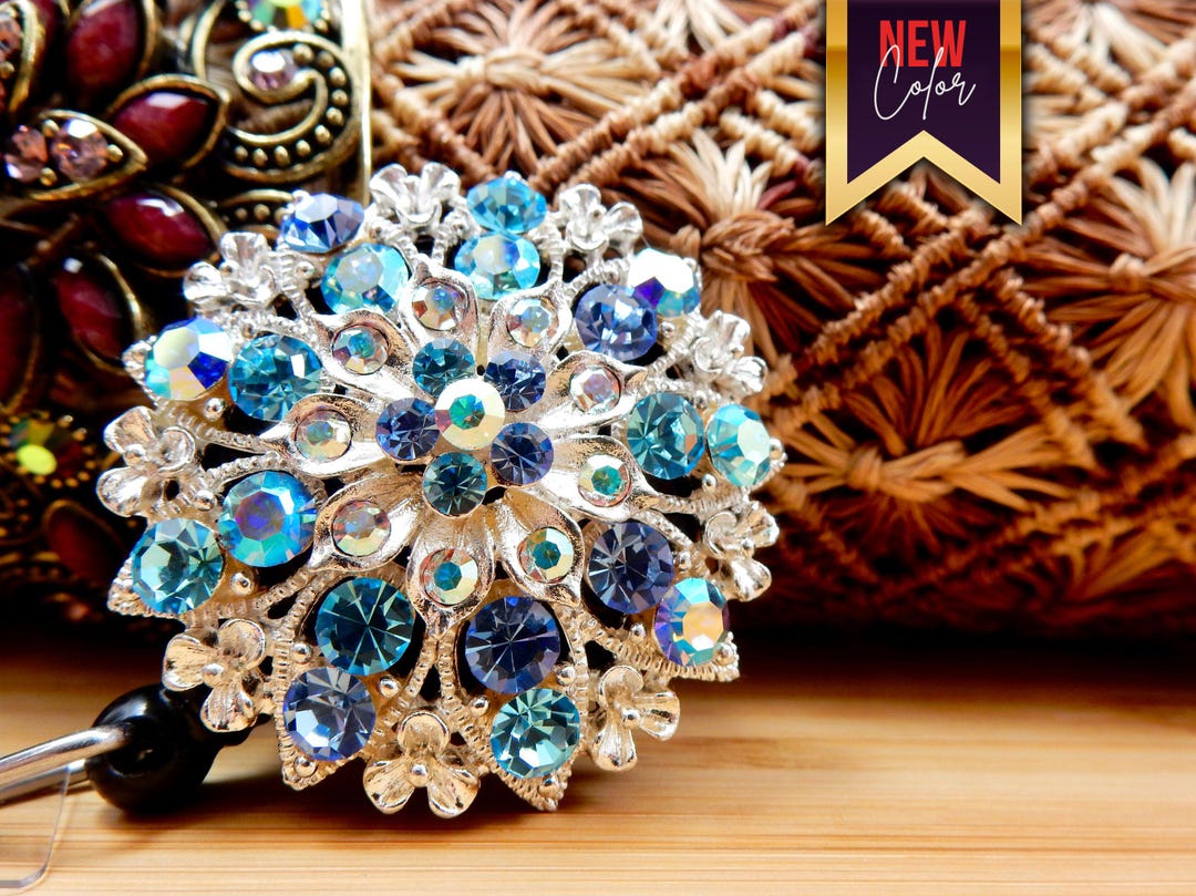 Bling Nurse Badge Reel With Rhinestones, Dazzling Jewelry Gift for ...