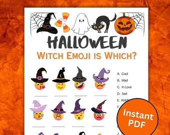 Halloween Movie Emoji Party Game for Adults - Etsy