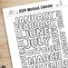 Workout Tracker Coloring Page Printable, Coloring Workout Calendar ...
