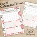 Printable 2024 Calendar Planner Floral 2024 Calendar 2024 Office ...