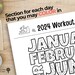 Workout Tracker Coloring Page Printable, Coloring Workout Calendar ...