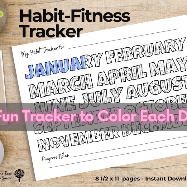 Color in Workout Calendar - Etsy