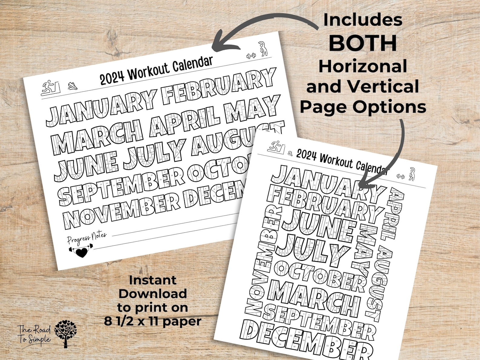 Workout Tracker Coloring Page Printable, Coloring Workout Calendar ...