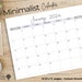 2024 Minimalist Calendar Printable 2024 Calendar Simplistic Calendar ...