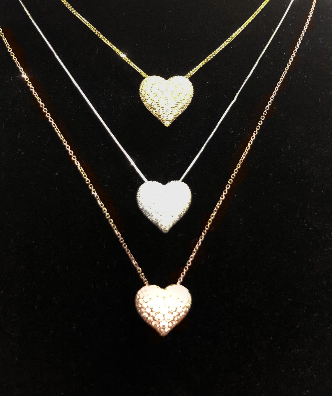 Gorgeous Diamond Heart Pendant With Chain in 18K Yellowgold - Etsy