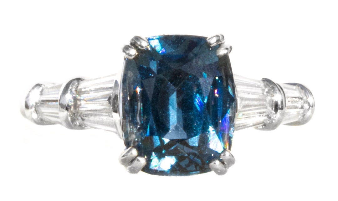 Rare Natural 3.13 Ct Color Change Spinel & Diamond 18K Ring - Etsy