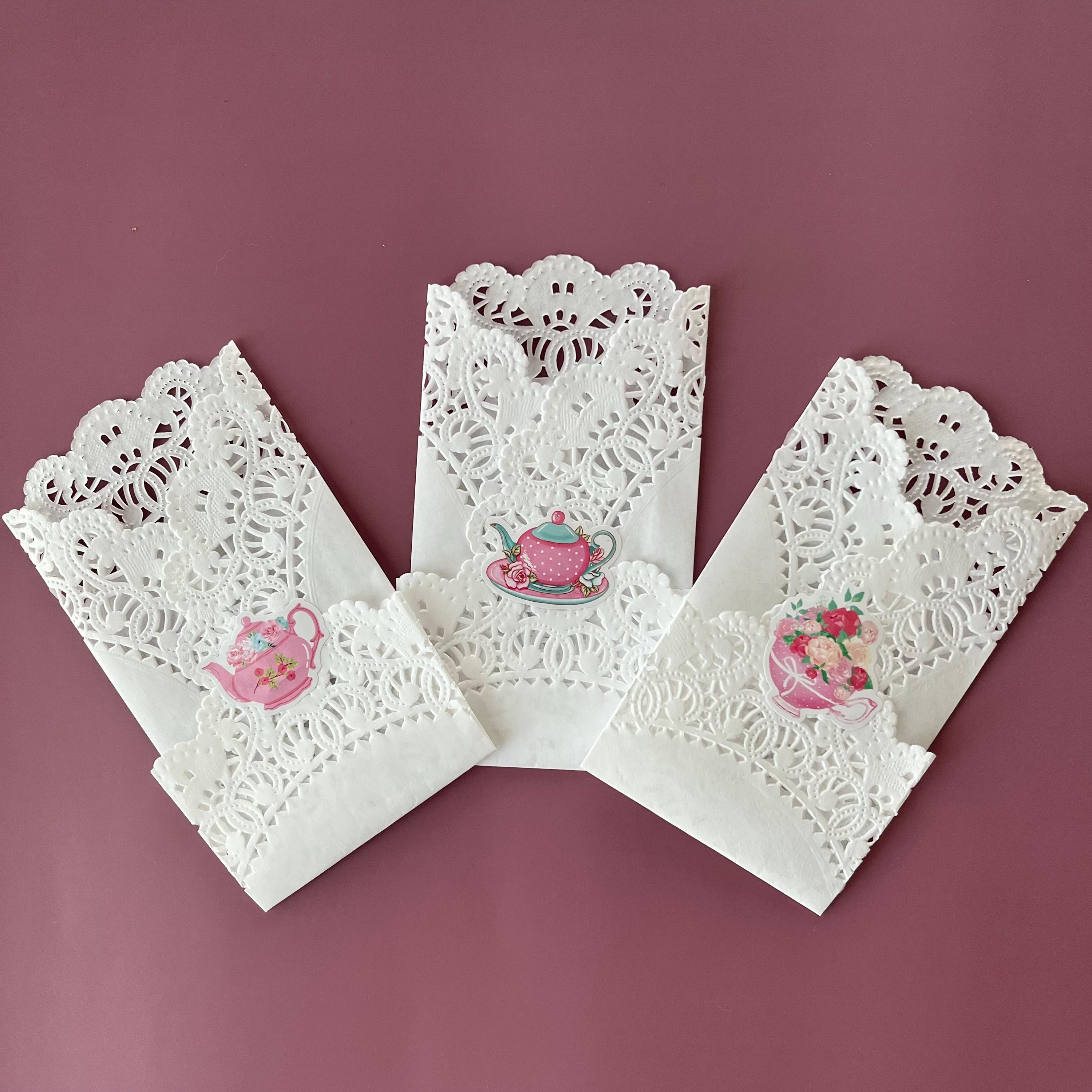 Tea Party Decoration Set Lunch Utensil Holder Cutlery Pouch Plastic ...
