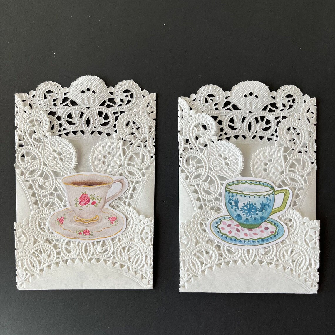 Dainty Tea Party Utensil Holder, Delicate Paper Doily Table Decor ...