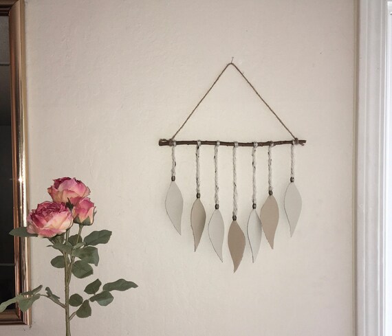 Natural Wall Hanging Willow Leaves Decor Art Twig Twine | Etsy