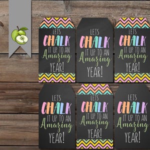 Lets Chalk It up to an Amazing Year Gift Tag End of Year | Etsy