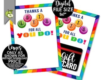 Teacher Appreciation Lottery | Etsy