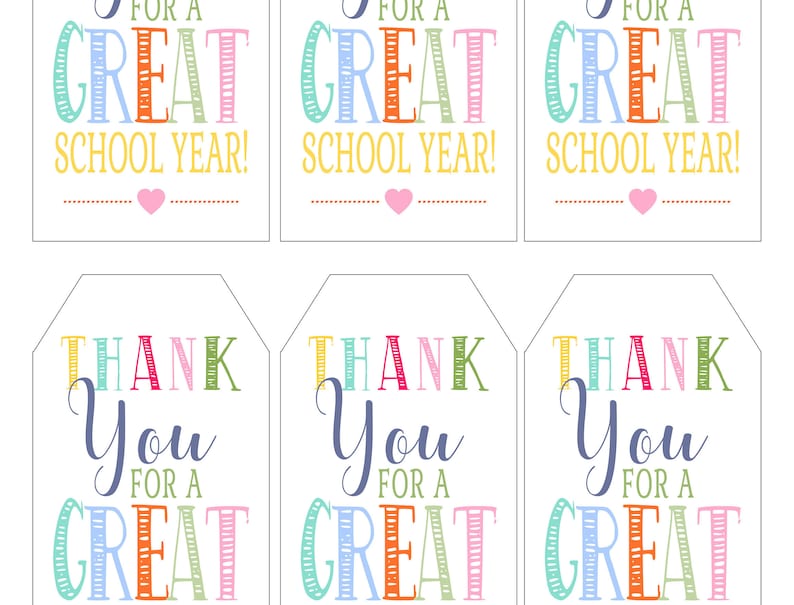 Thank You for a Great School Year Teacher Appreciation Gift - Etsy